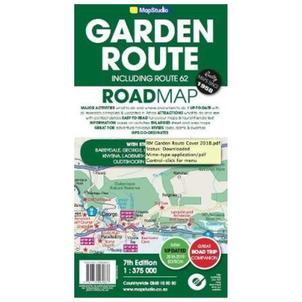 Map Studio Garden Route & Route 62 Road Map | Camp And Climb