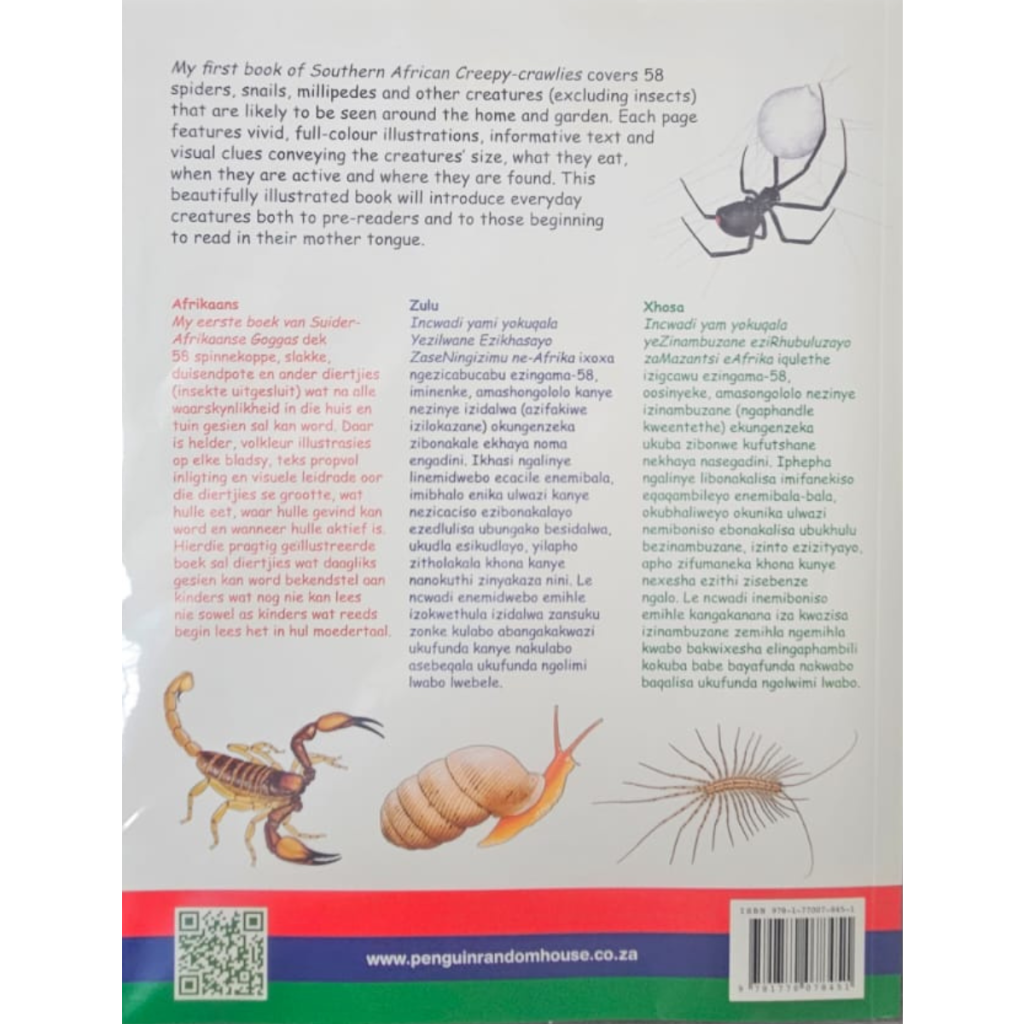 SA Creepy-Crawlies: My First Book - Charmaine Uys | Camp And Climb