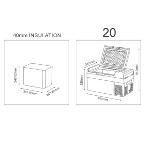 National Luna 20L Fridge/Freezer 12/24V DC | Camp and Climb