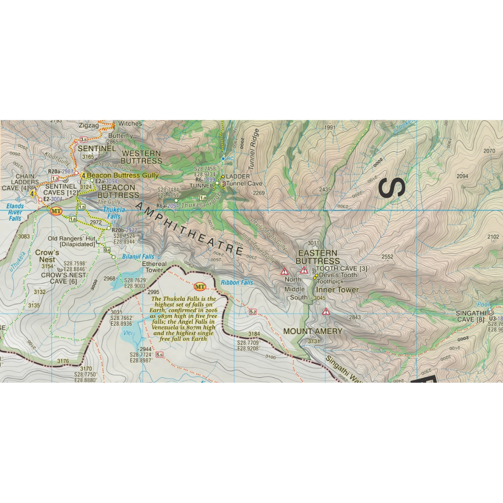 Slingsby Drakensberg North Map | Camp And Climb