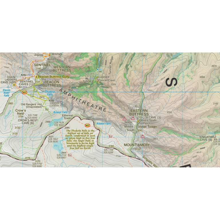 Slingsby Drakensberg North Map | Camp And Climb