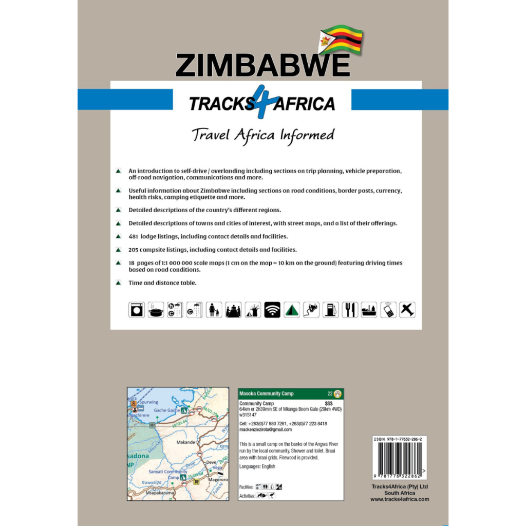 Tracks4Africa Zambia Self-Drive Guide Book (Edition 1)