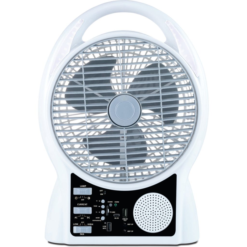Ultratec Typhoon AC/DC Rechargeable Fan with BlueTooth